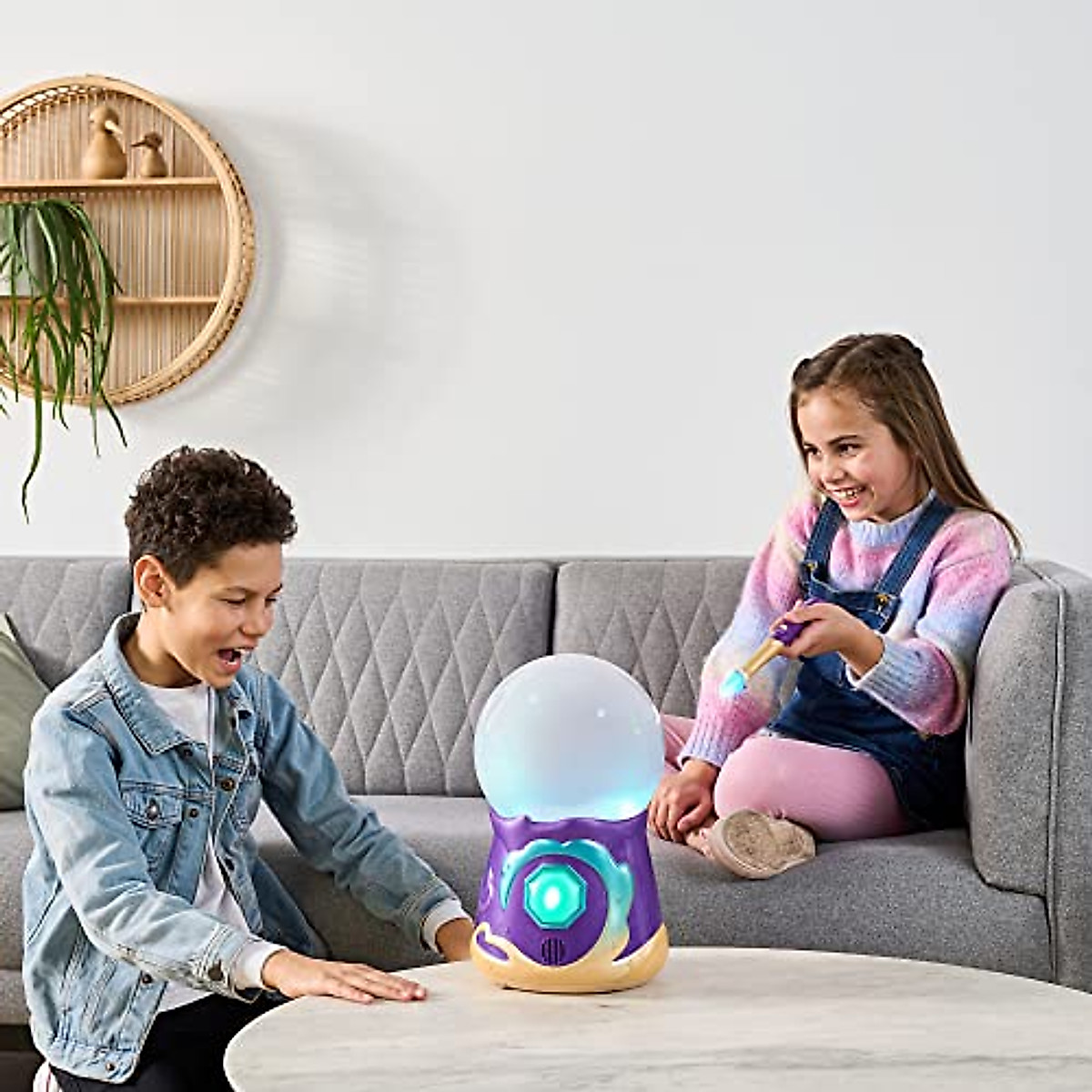 Magic Mixies Magical Misting Crystal Ball with Interactive 8 inch Blue Plush Toy and 80+ Sounds and Reactions