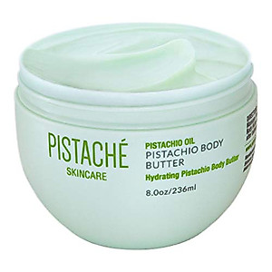 Pistaché Skincare Pistachio Oil Whipped Body Butter Cream Moisturizer (a.k.a The Boyfriend Body Butter) + Hydrates Dry Skin and Nourishes + Vitamin E + Antioxidant Protection, 8.0 oz