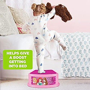 Disney Princess "Royal Debut" Bathroom Step Stool for Kids Using The Toilet and Sink, Pink, 14.5 x 10.25 x 5.25 inches