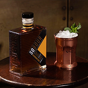 SOBOUR Bourbonesque Non Alcoholic Whiskey, Smooth and Indulgent Award Winning Non Alcoholic Spirits, 0.0% ABV. - Halal, Low Sugar, Vegan and Gluten Free, Part of the Spirits of Virtue Range (700ml)