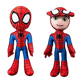 Spidey and His Amazing Friends Marvel’s Feature Plush Spidey Secret Hero Reveal - 16” Plush with Sounds - Toys for Kids Ages 3 + - Superhero Toys for Kids 3 and Up