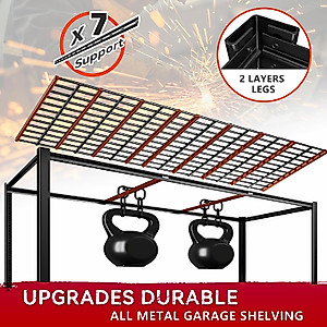 REIBII 3010LBS Storage Shelves 48.2'' W Garage Shelving Heavy Duty Shelving 5 Tier Adjustable Metal Shelves for Storage Rack Wire Shelving Industrial Utility Shelf 48.2'' W X 24.5'' D X 72'' H