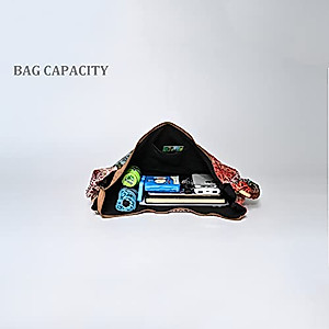 KARRESLY Women's Sling Crossbody Bag Ethnic Style Shoulder Bag with Adjustable Strap(3-511