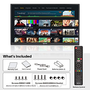 SYLVOX Outdoor TV, 55 inch Waterproof 4K Smart TV, Outdoor Television Support Bluetooth WiFi for Partial Sunshine Areas(Deck Series)
