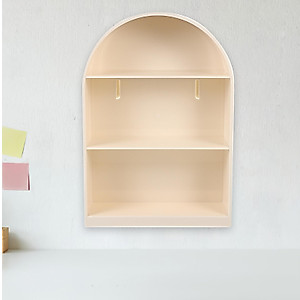 Wall Storage Rack Shelf Wall Figurine Rack Garage Kits Holder Small Floating Shelves Small Wall Shelves Record Wall Mount Wall Hanging Figurine Rack White Perfume Rack Plastic Arch