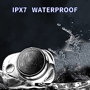 Mini Electronic Shaver - Men's Pocket Razors, Portable Wet and Dry Shaver, One-Button Shave, Waterproof Rotary Shaver, USB Rechargeable Shaver for Car, Outdoor, Business Travel (Silver)