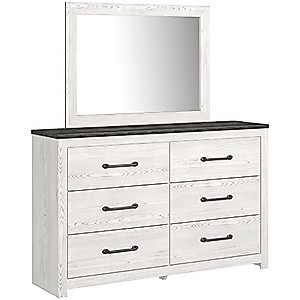 Signature Design by Ashley Gerridan Coastal 6 Drawer Dresser, Two Tone White
