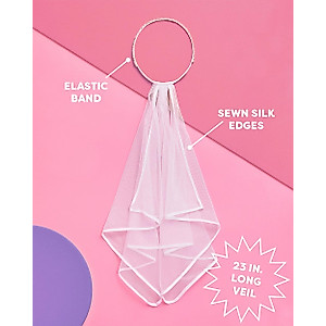 xo, Fetti Bachelorette Party Decorations Veil - Crystal Veil | Bridal Shower | Bride to Be Gift + Engagement Decorations