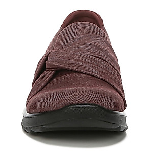 BZees Women's Glimmer Slip-Ons Loafer, Windsor Red Shimmer, 9 Wide