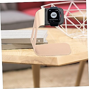 Charging Base 3pcs Gold Brackets Cable for Reloj Stand Holder Support Compatible with Apple Base Charging Smart Replacement Aluminium Watch Metal Dock Charger Alloy Watches Cradle