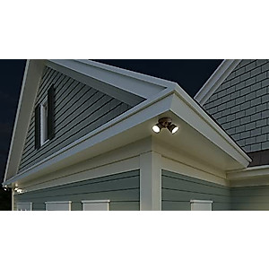 Lithonia Lighting HGX LED 2RH 40K 120 DDB M2 HomeGuard Security Flood Lights 2750 Lumens, 2-Light, No Sensor, Dark Bronze