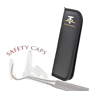 Dental Hygiene Kit Best for Personal Use Deep Tooth Cleaning - Calculus Plaque Remover Set - Scaler Instruments, Tartar Scraper, Tooth Pick, Mouth Mirror -Premium Stainless Steel 5pc Dentist Tools Set