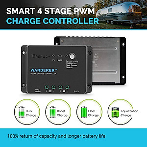 Renogy 700W Pure Sine Wave Inverter + Renogy Wanderer Li 30A Solar Charge Controller