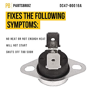 PartsBroz Dc47-00016a Thermal Samsung Dryer Dv218aew/xaa Dv40j3000ew/a2 Dv42h5200ep/a3 Dv42h5200ew/a3 Dv45h7000ew/a2 Dv210aew/xaa Dv219aew/xaa Dv220aew/xaa Dv365etbgwr/a3 Dv419aew/xaa Dv42h5000ew/a3