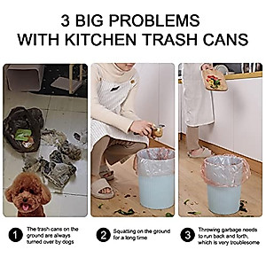 Foldable Mini Garbage Can Small Hanging Kitchen Trash Can, Wall Mounted Collapsible Garbage Bin Plastic Waste Bin Compact Portable Trash Can for Cabinet Office Bedroom Bathroom Kitchen Car