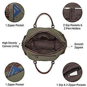 S-ZONE Duffle Bag for Travel Canvas Duffel Bag Carry on Weekender Bag for Men