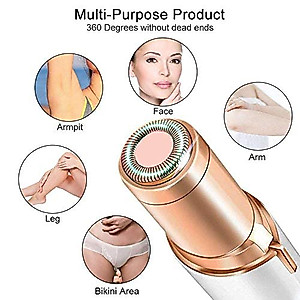 Facial Hair Remover Replacement Heads for Women, Painless Eyebrow Hair Remover Trimmer Blades, Perfect Touch and Smooth Finishing, with Cleaning Brush, As Seen ON TV