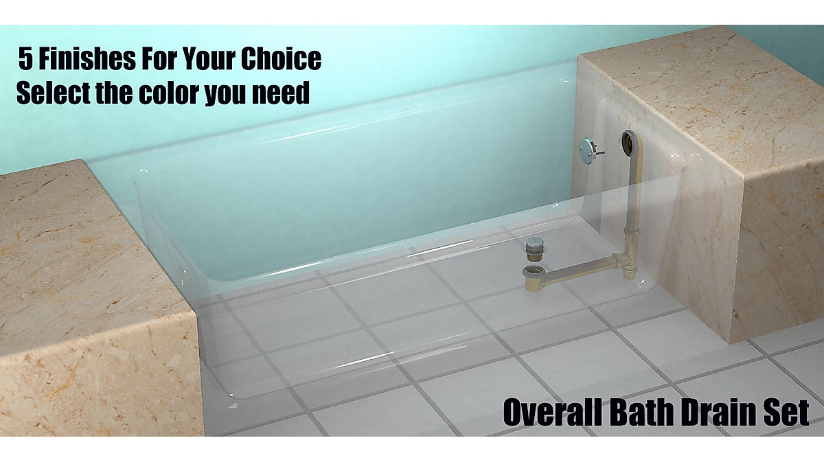 Artiwell 1-1/2" Brass Tubular Bath Drain Kit