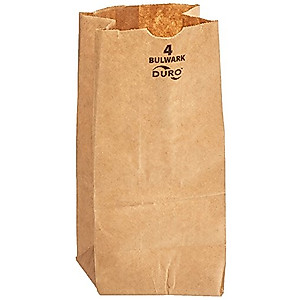 Duro 30904 4# Bulwark SOS Bag 52# Natural Kraft, 500 Piece