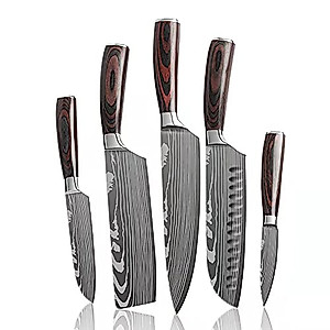 Hong Won Knife Set,3.5-8 Inch Set Boxed Knives,Premium German Stainless Steel Kitchen Knife,5 Pieces Knife Set-厨房刀套装
