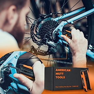 AMERICAN MUTT TOOLS 17pc Folding Allen Wrench Set – SAE and Metric Allen Key Set – Hex Key Set, Allen Wrenches Sets, Metric Allen Wrenches Set, Hex Wrench Set, Llaves Allen Set, Hex Set, Hex Tool Set