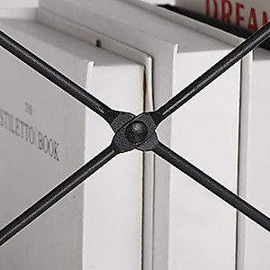 Nouva Small Bookshelf for Small Space 2 Tier Industrial Bookcase Wood and Metal Bookshelves Open Shelf for Bedroom, Living Room, Office, Kitchen, Dark Gray Oak