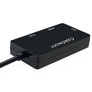 CableDeconn Multi-Function Displayport Dp to HDMI/DVI/VGA Male to Female 3-in-1 Adapter Converter Cable