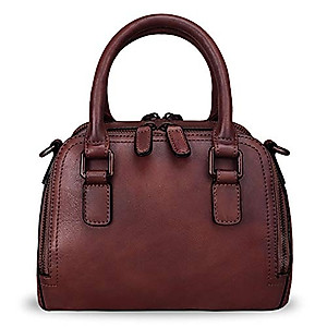 Genuine Leather Handbags for Women Vintage Handmade Top-Handle Handbag Purse Shoulder Bag Cowhide Satchel Bags for Ladies