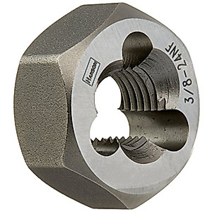 Irwin Tools 7736 Irwin Re-Threading Hex Die-3/8"-24 NF, HCS Left Hand Die-Bulk