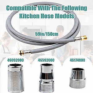 Kitchen Faucet Hose Replacement Parts for Grohe 48293000 Flexible Faucet Hose, Pull-Out Faucet Hose Replacement, Flexible Hose for Pull Out Kitchen Sprayer