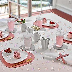 Keaziu 100PCS Star Confetti Sliver Star Foil Sequin Table Confetti for Wedding Birthday Halloween Party Wedding Valentine's Day Baby Shower Decorations Sliver