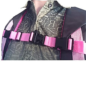 HDHYK Backpack Chest Strap- Nylon - Adjustable Universal (Pink )