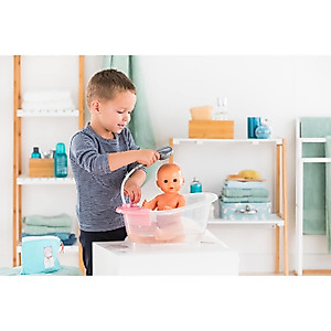 Corolle Baby Doll Bathtub with Shower - Bath Play Set for 12" & 14" Dolls, Pink