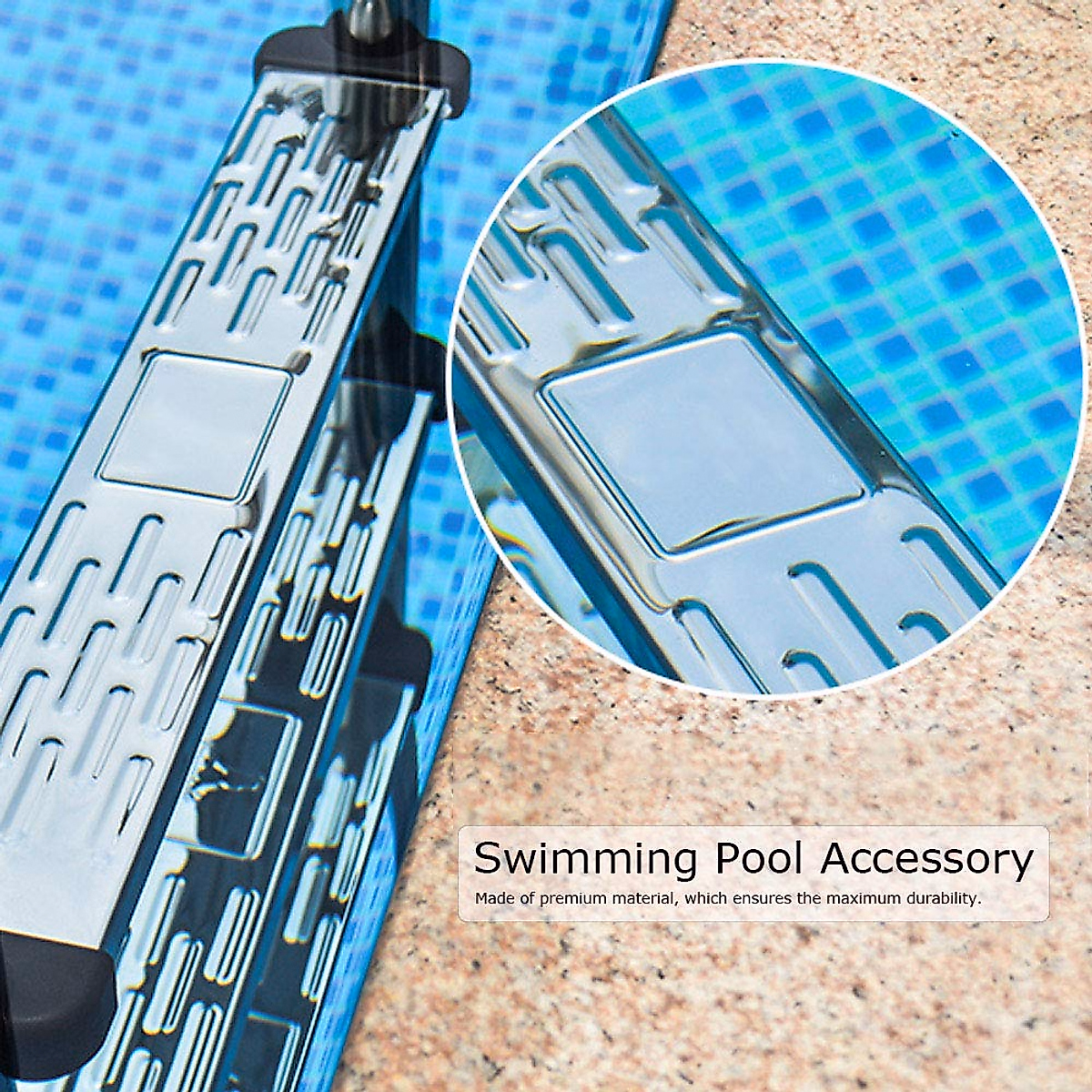 Haofy Swimming Pool Ladder Pedal, Stainless Steel Pool Ladder Steps Replacement for Swimming Pool