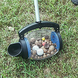 Zozen Nut Gatherer, Acorn Picker - Directly Dump Outlet | Pecan Picker - Apply to Hickory Nuts, Walnut, Pecan, Chestnuts, Buckeyes, Nerf Balls, Golf, Objects 3/4'' to 1-1/2''; 1 Gallon(Medium)