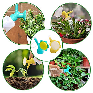 4 Pack Bottle Cap Sprinkler Bottle Watering Spout Plant Dual Head Bottle Bonsai Watering Can for Indoor Seedlings Plant Garden Tool