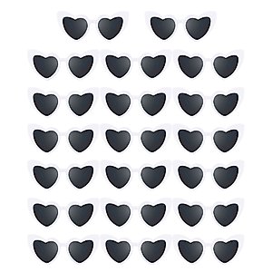 Flutesan 20 Pairs Heart Shaped Sunglasses Vintage Heart Glasses Women Bachelorette Sunglasses for Wedding Party(White with Gray Lenses)