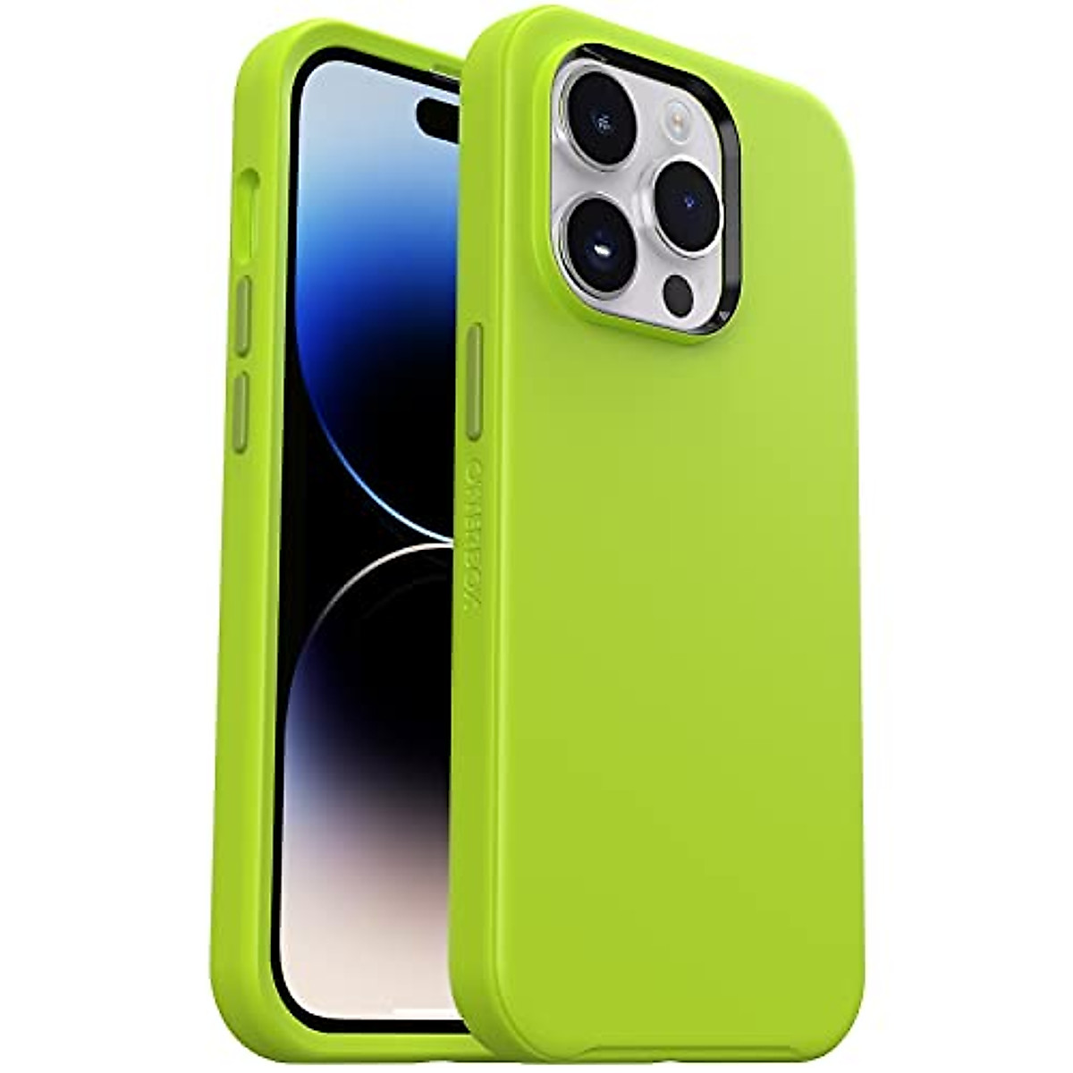 OtterBox SYMMETRY SERIES+ Antimicrobial Case with MagSafe for iPhone 14 Pro (ONLY) - LIME ALL YOURS (Green)