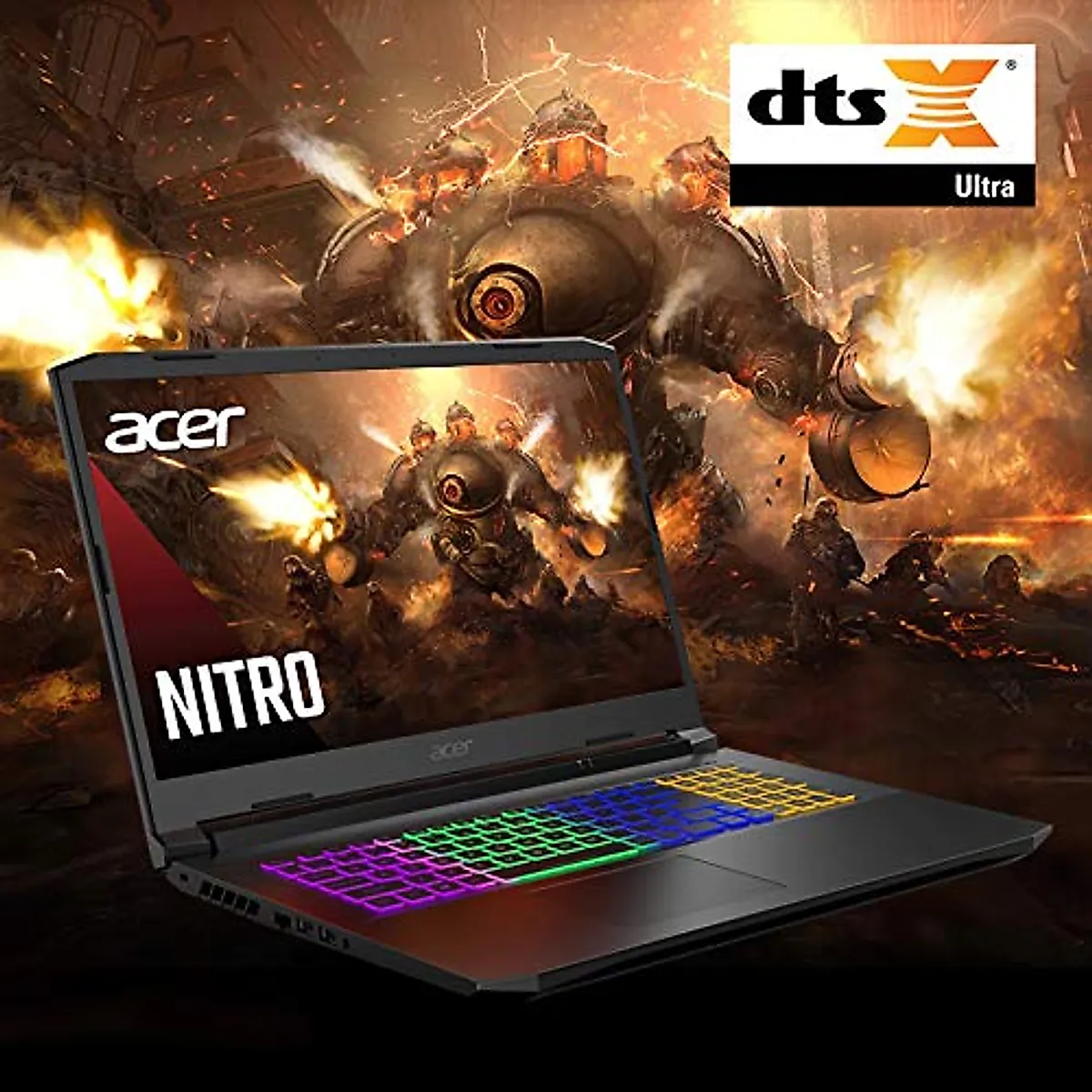 Acer Nitro 5 AN517-41-R0RZ Gaming Laptop, AMD Ryzen 7 5800H (8-Core) | NVIDIA GeForce RTX 3060 Laptop GPU | 17.3" FHD 144Hz IPS Display | 16GB DDR4 | 1TB NVMe SSD | WiFi 6 | RGB Backlit Keyboard
