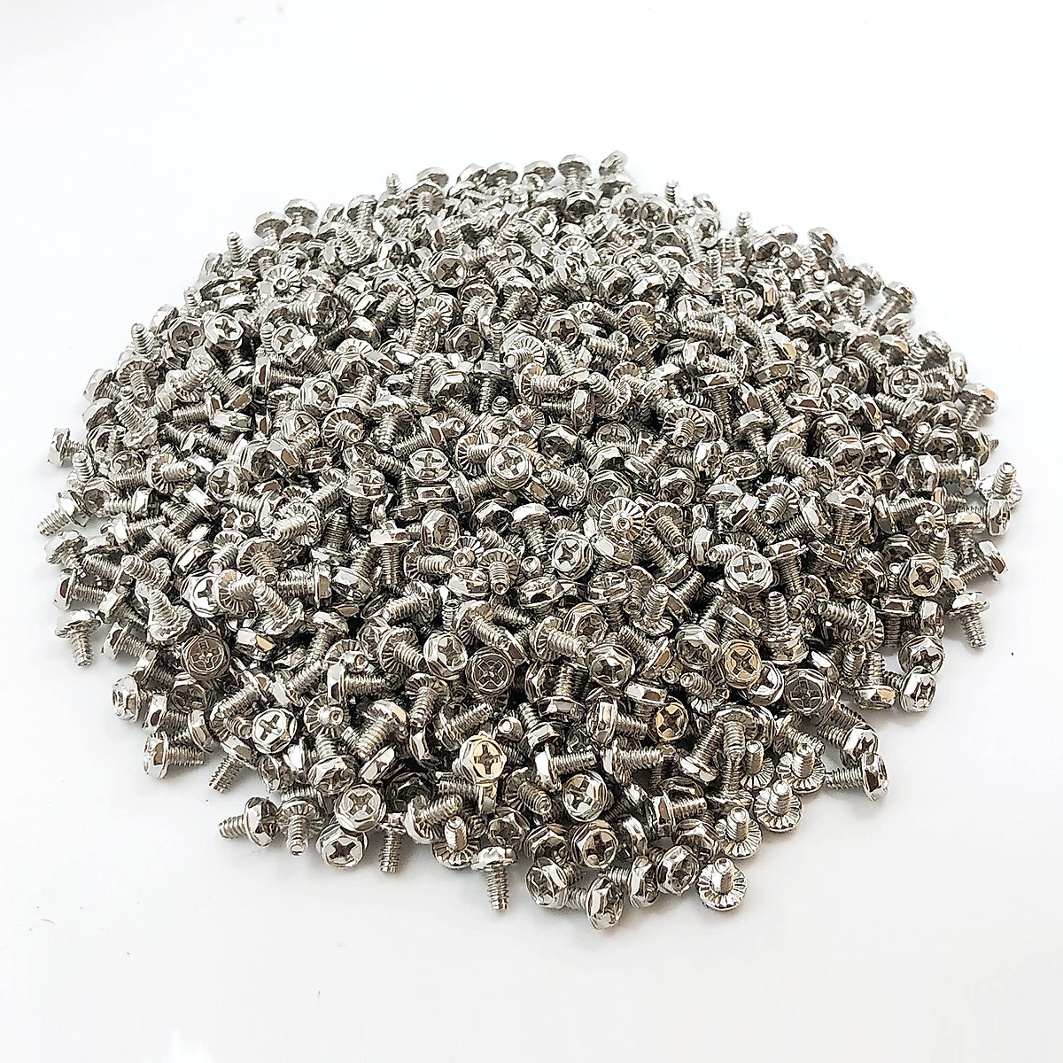 Bfenown100PCS 6#-32x6 Hex Phillips Head Replacement PC Computer Case Mounting Screws Fastener for Building Repairing and Maintaining Computer Systems Silver