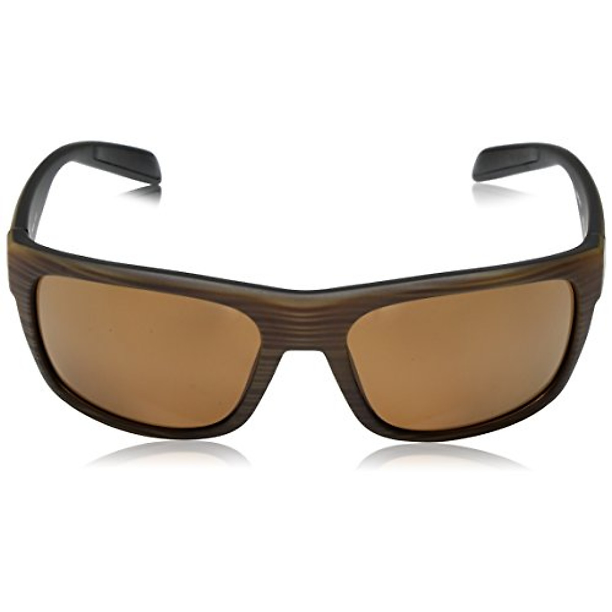 Native Eyewear Ashdown Rectangular Sunglasses, Wood/Brown Polarized, 58 mm