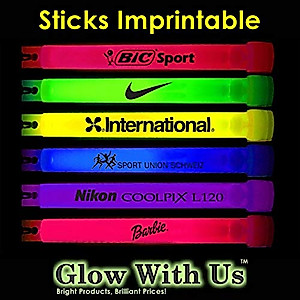 Glow Sticks Bulk Wholesale, 25 6” Industrial Grade Blue Light Sticks. Bright Color, Glow 12-14 Hrs, Safety Glow Stick with 3-Year Shelf Life, GlowWithUs Brand