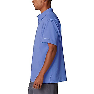 Columbia Men's Standard Slack Tide Camp Shirt, Violet Sea, Medium
