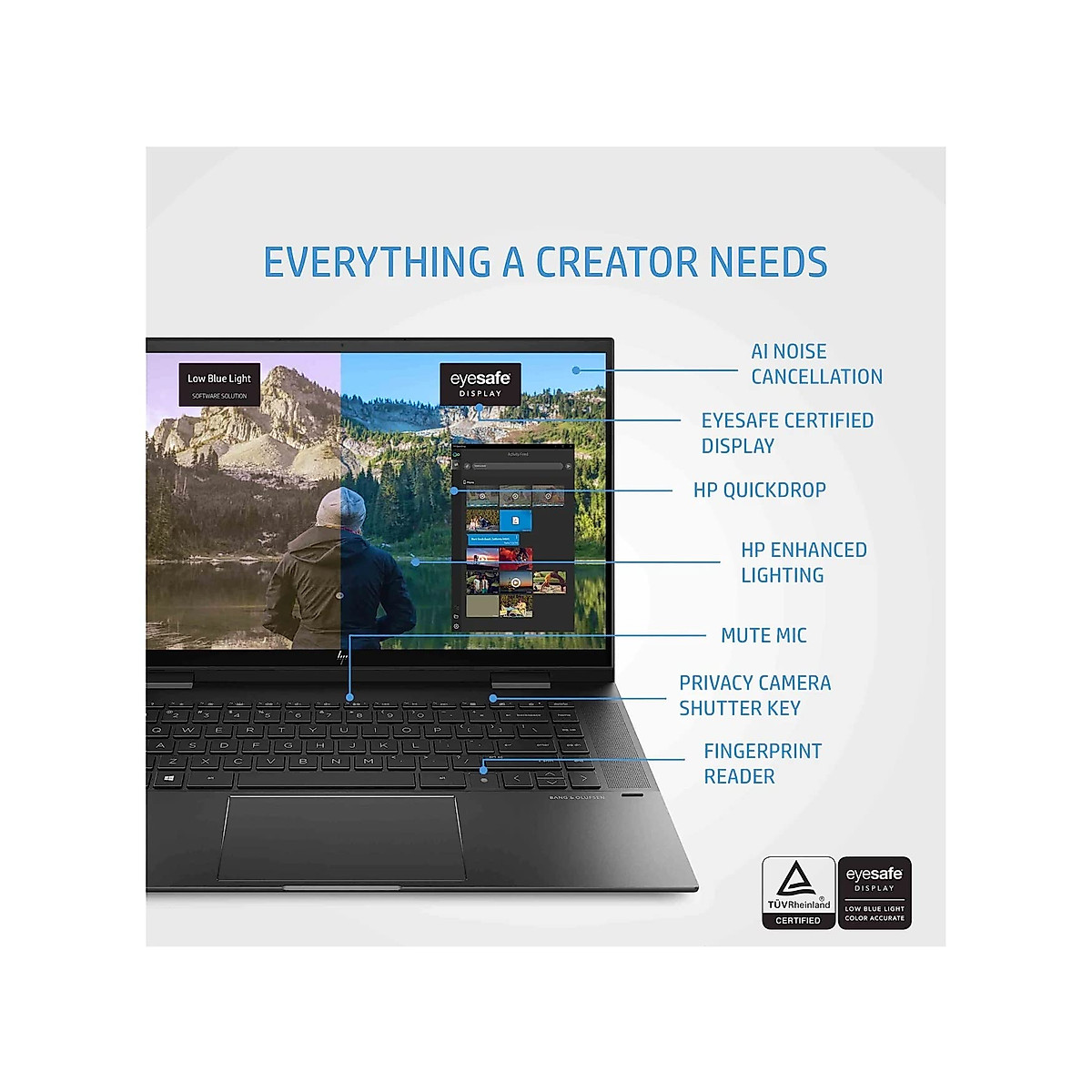 HP Envy Touch 15 x360 Convertible 2-in-1 Slim Laptop 8-Core AMD Ryzen 7 up to 4.3GHz 16GB RAM 512GB SSD 15.6in FHD Cam HDMI Backlit Keyboard Win 11 15-EU000 (Renewed)