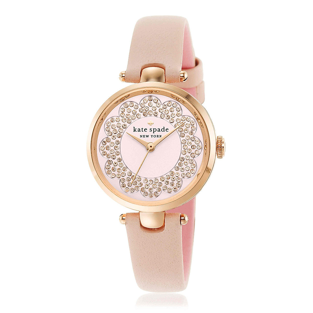 kate spade new york holland three-hand pink leather watch (Model: KSW1740)