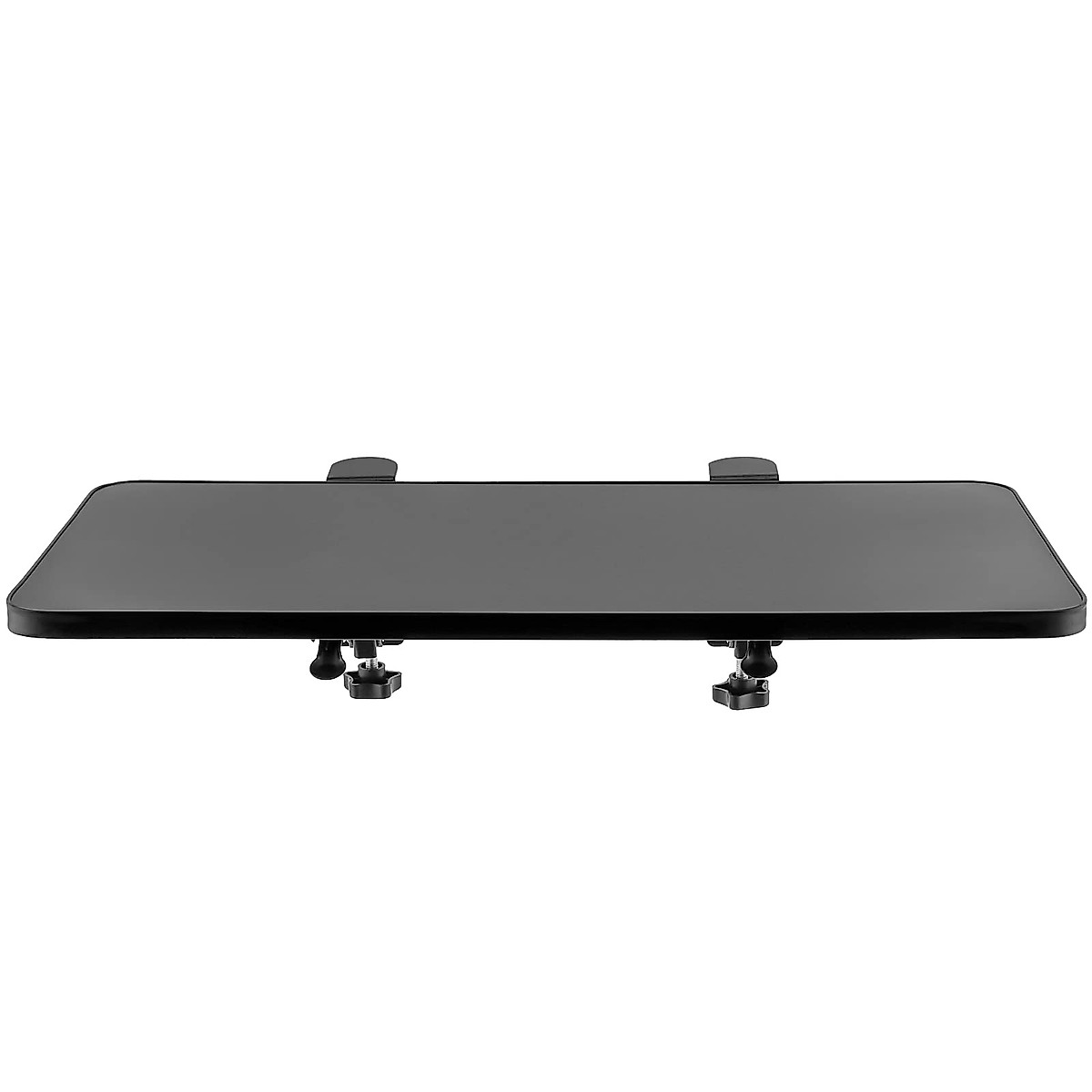 JAPCHET 20.5x9.8 Inches Ergonomics Desk Extender Tray, Clamp-on Keyboard Extension Platform, Keyboard Foldable Tray for Elbow Rest Desk Arm Support, Include Adjustable Clamps, Black, Table Mount