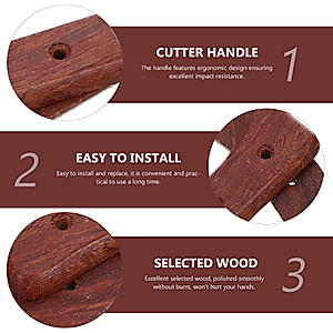 DOITOOL 2Pcs Wood Knife Scales Kitchen Knife Handle Replacement Kitchen Repair Handle for Sashimi Natural Wood Handle Replacement