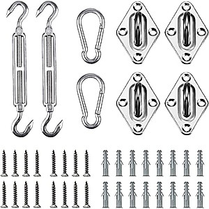 Artpuch Sun Shade Sail Hardware Kit 8 Inch for Rectangle Square Shade Sail Outdoor Installation 304 Stainless Steel