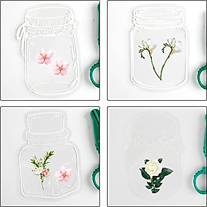 40 Pcs Flower Bookmarks Pressed Flower Bookmark Dried Flower Bookmarks DIY Bookmarks Clear Drift Bottle Bookmark for Woman