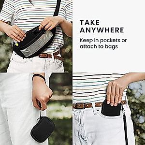 kwmobile Neoprene Case Compatible with in-Ear Headphones - 2.3 x 3.5 inches (6 x 9 cm) Case with Zip - Black